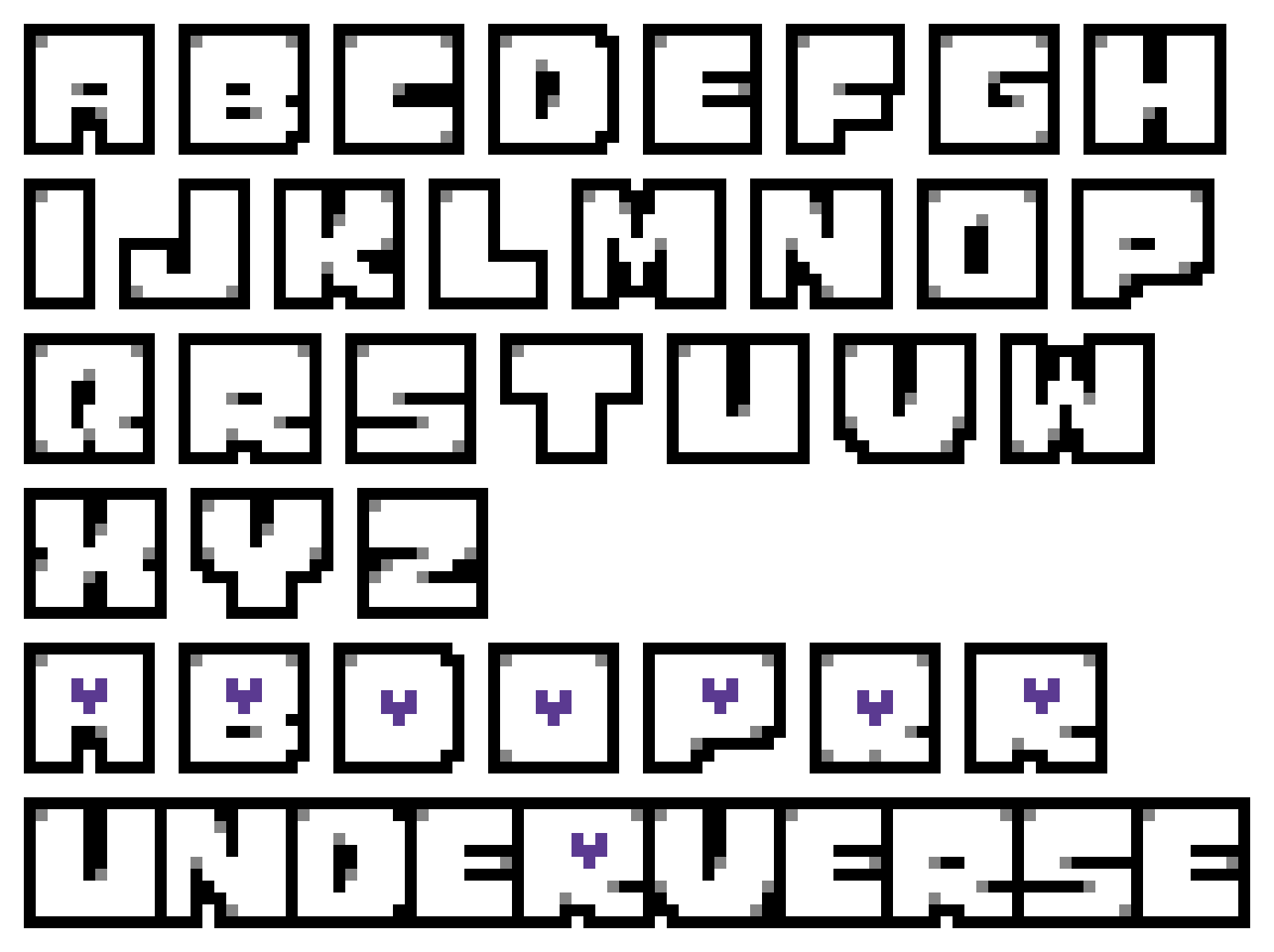 Pixilart - Updated Underverse Logo Font by RoboKingsley