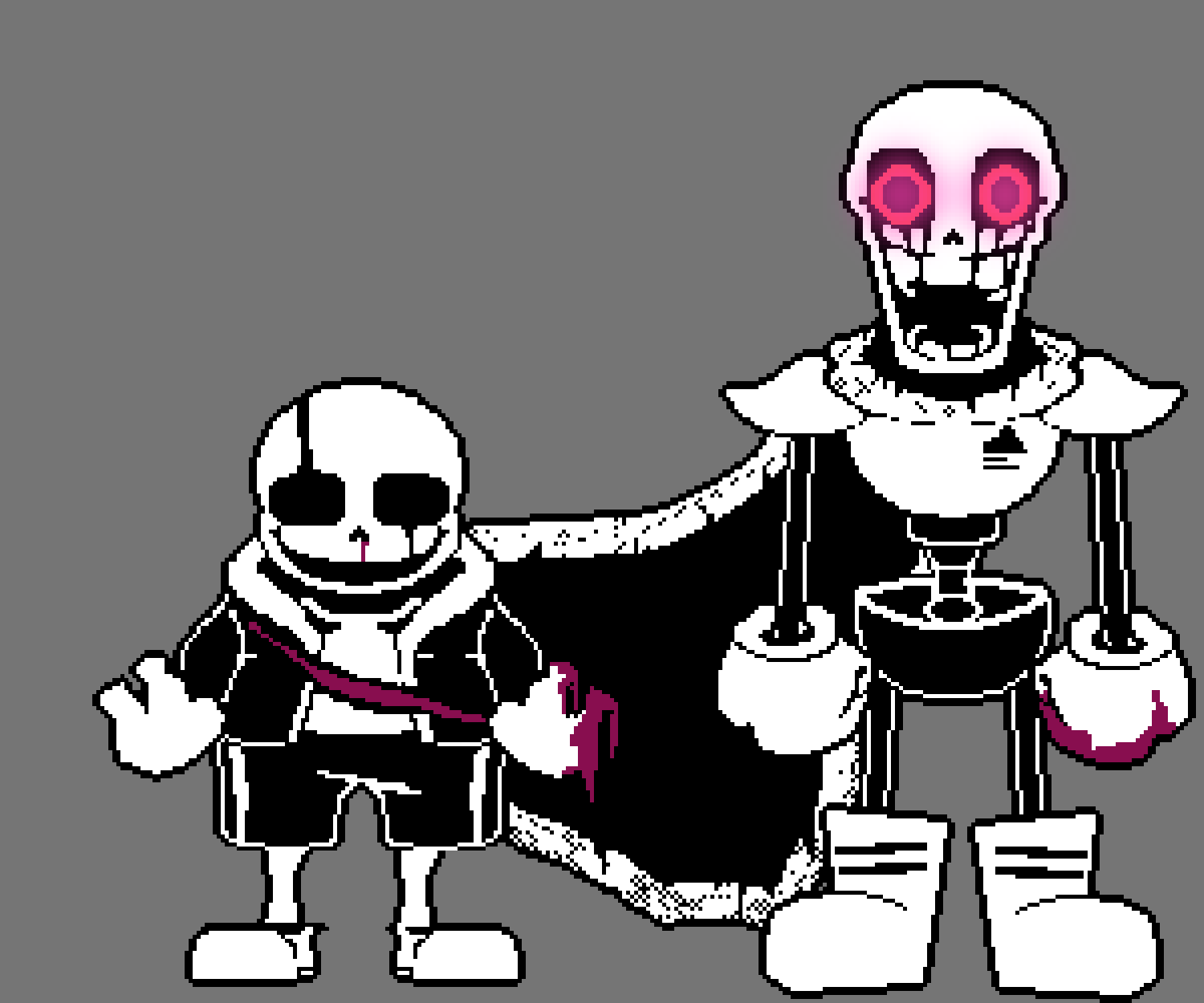 Pixilart - LA JUPO AND PAPYRUS.EXE by goldnewofl76