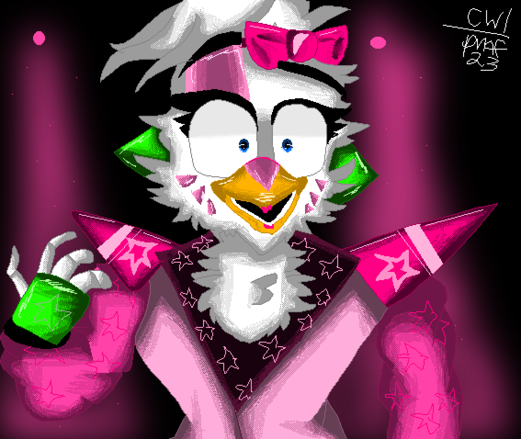 Pixilart - G Chica redesign by Crystalwater1
