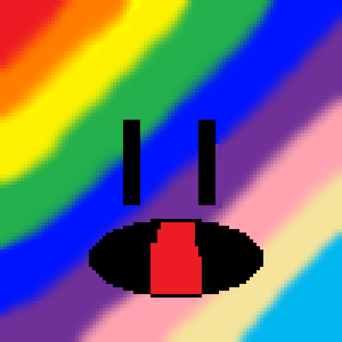 Pixilart - RAINBOW FACE by Cubeboy101