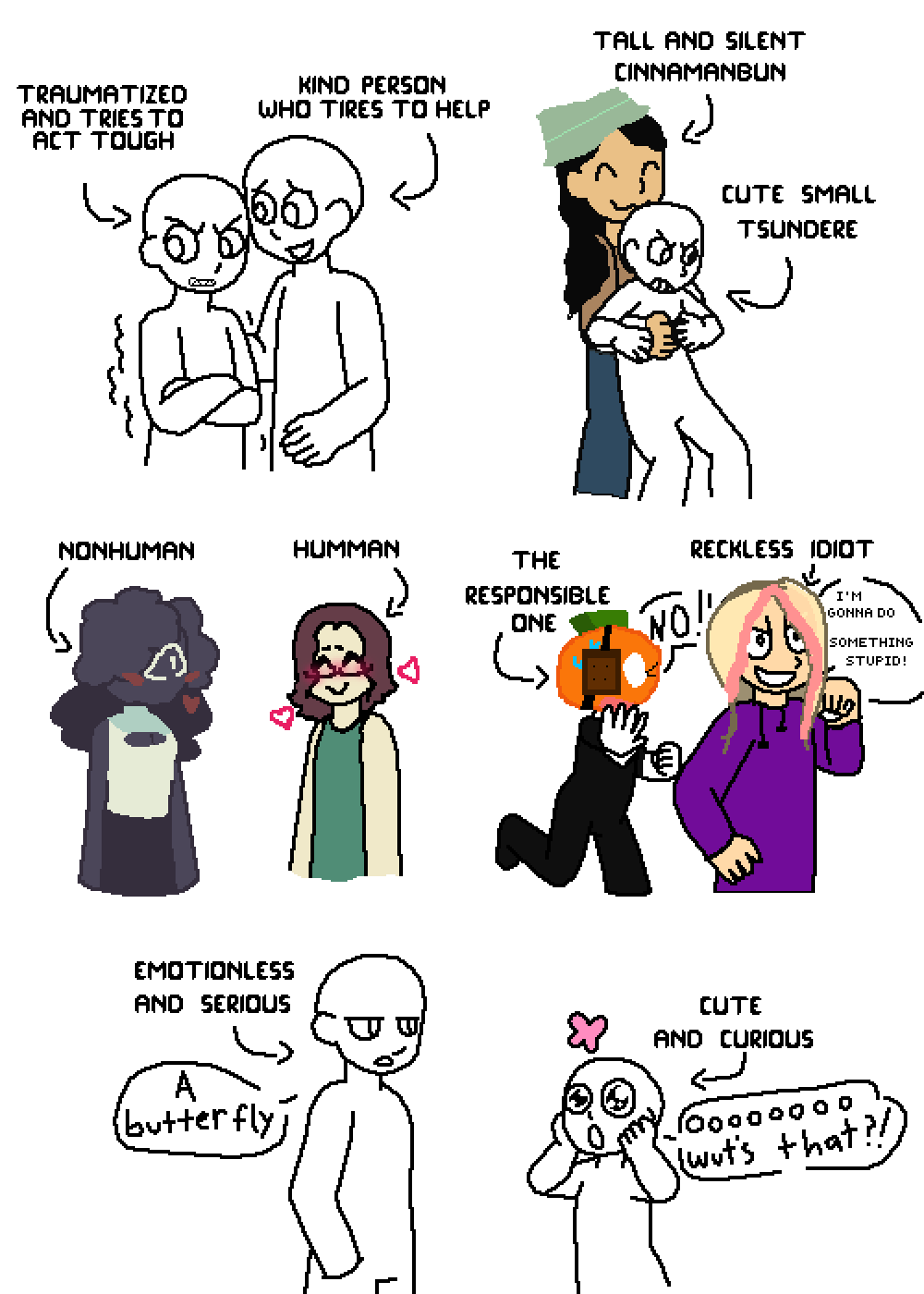 Pixilart - types of people base by stardoodle