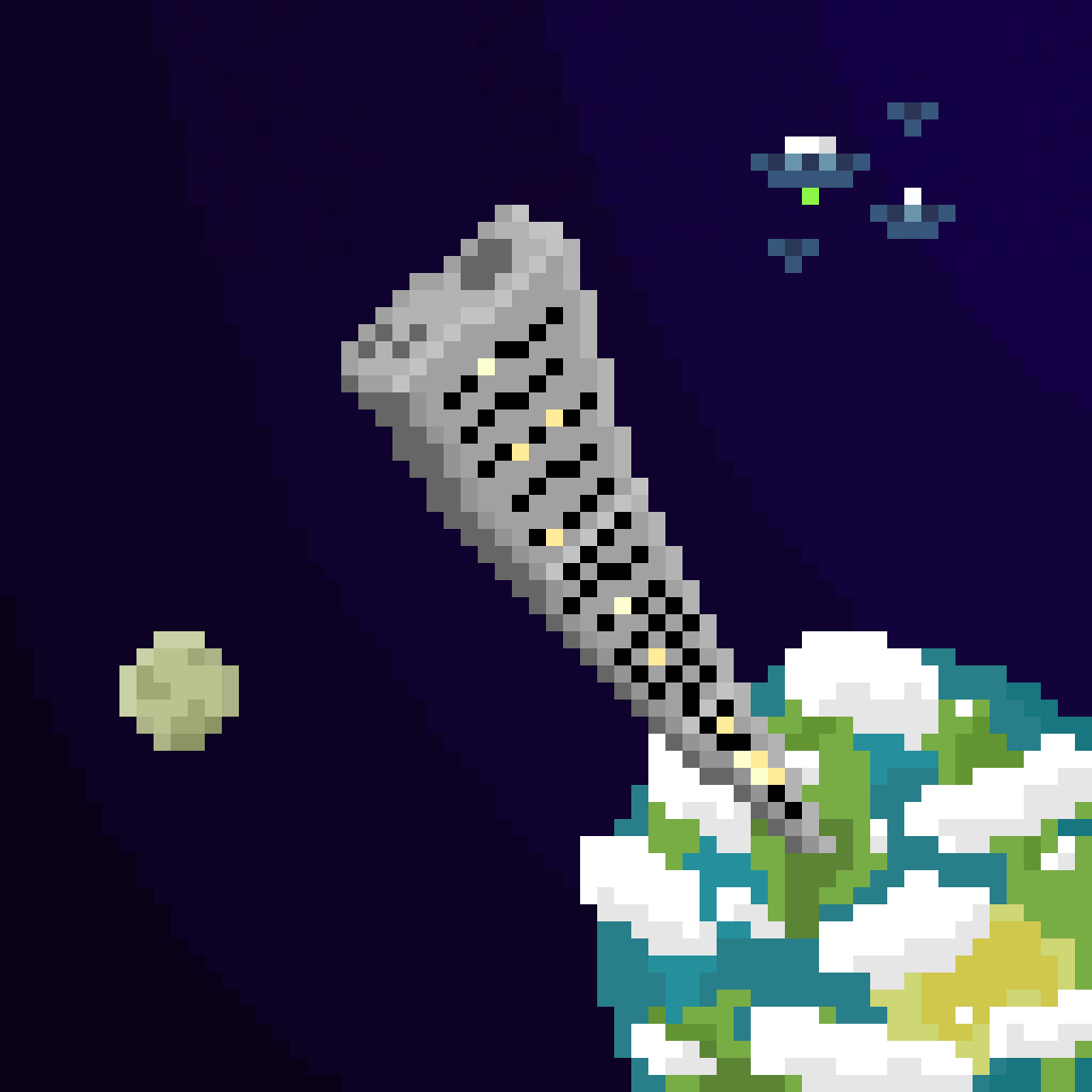 Pixilart - [5] Pengu's Space Scraper by thatpengu