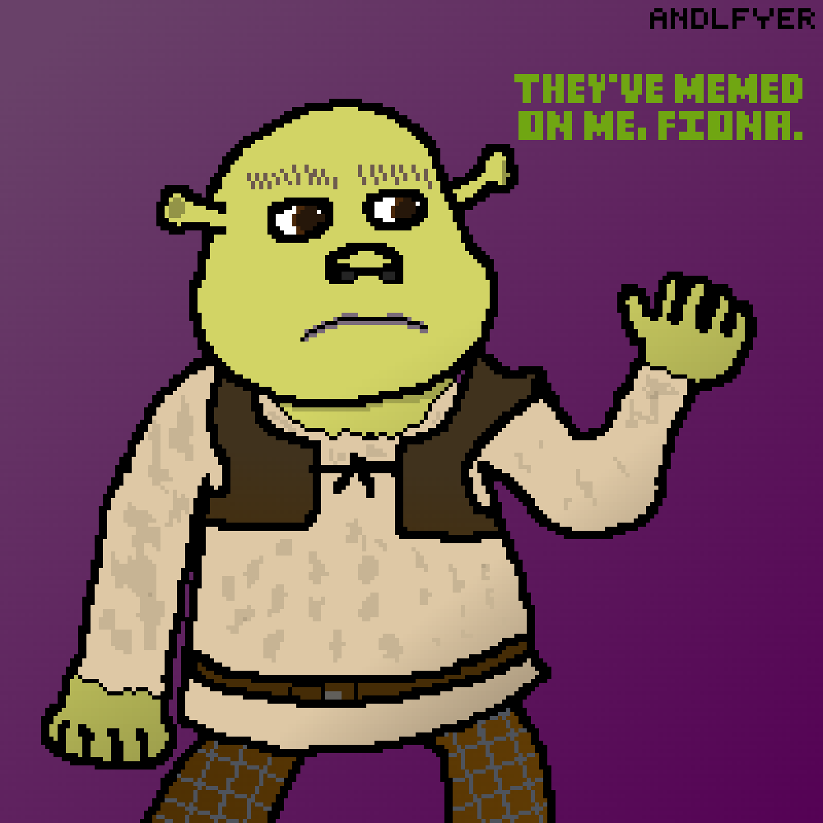 Pixilart - Shrek by Andlfyer