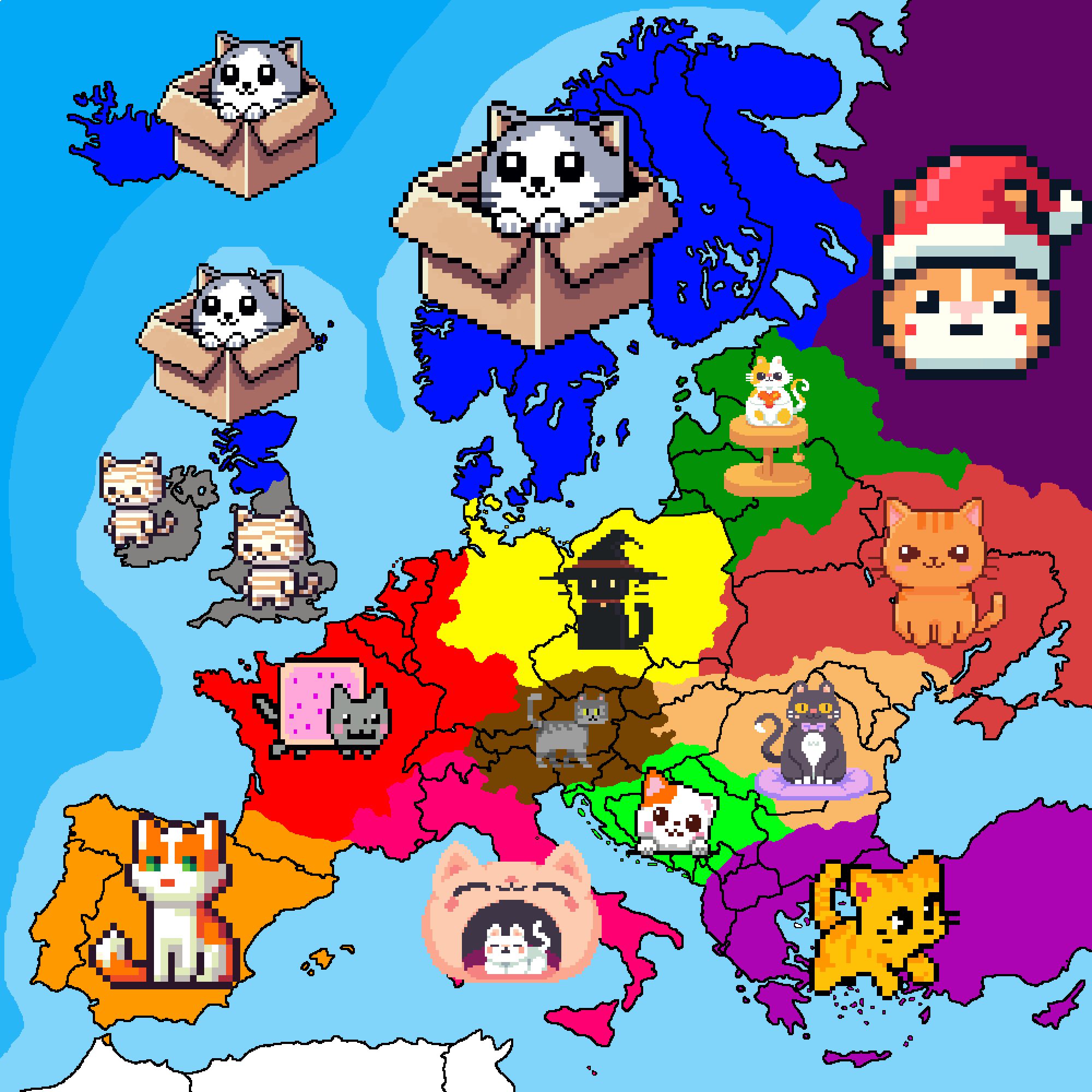 Pixilart - Which cat you perfer? | EU MAP by Blueboy360