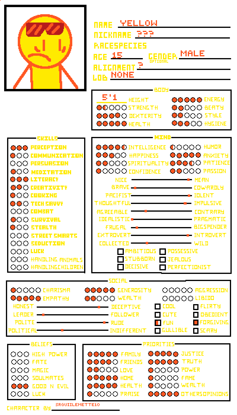 Pixilart - OC Card by srguillemette10