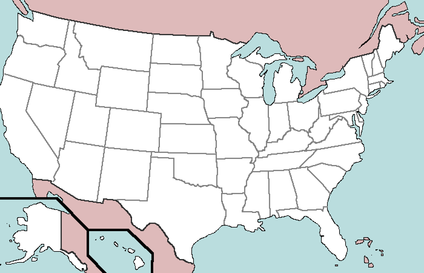 High Resolution Blank Map Of The United States