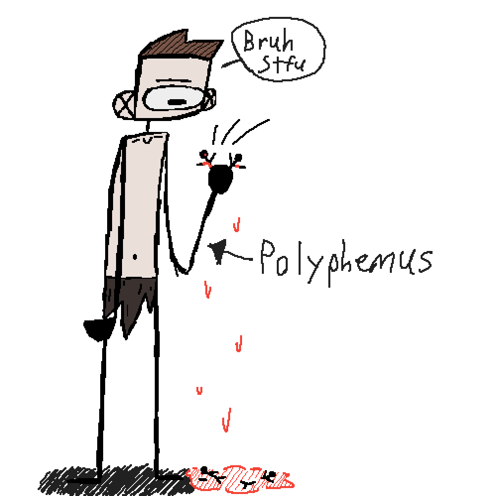 Pixilart - polyphemus moment by StereoMan