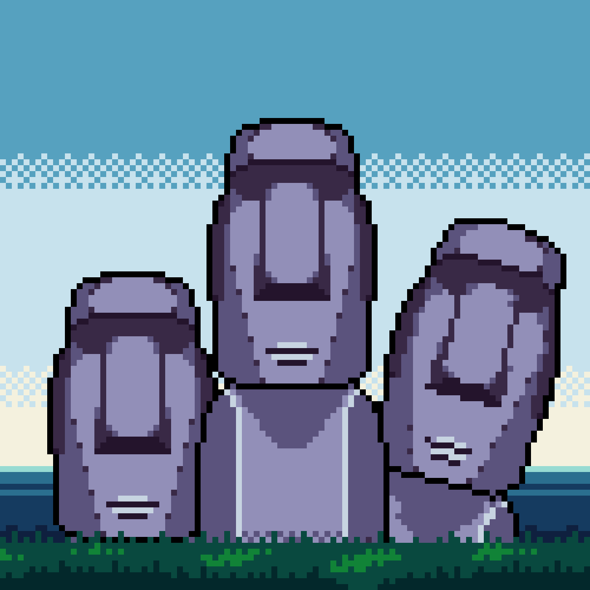 Pixilart - Moai by Saturnity
