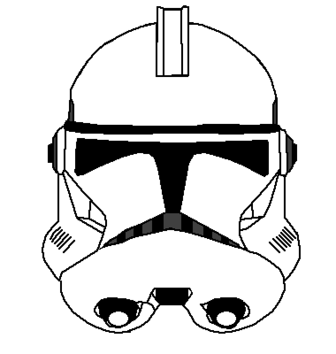 Pixilart - Clone trooper helmet by Squid99