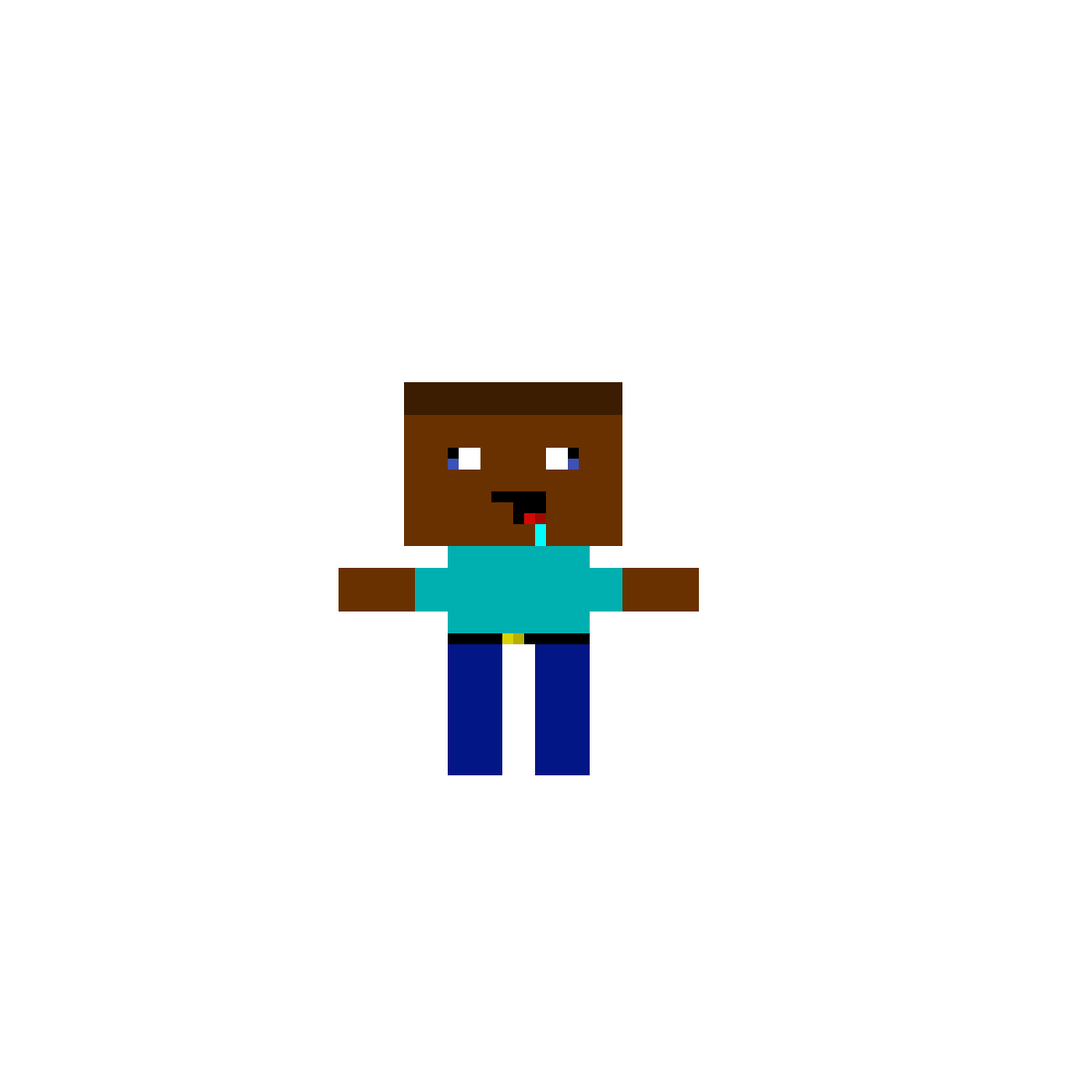 Pixilart - Minecraft noob spinning by McNuggets36