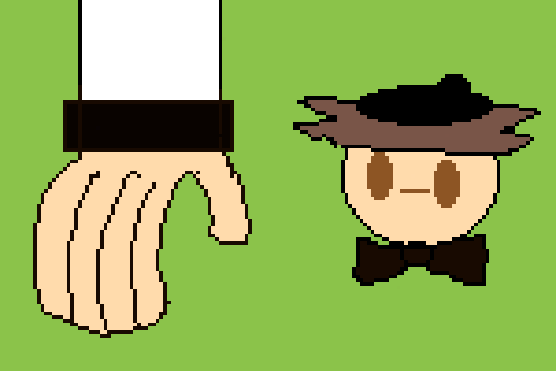 Pixilart - Oc and hand by nortnort