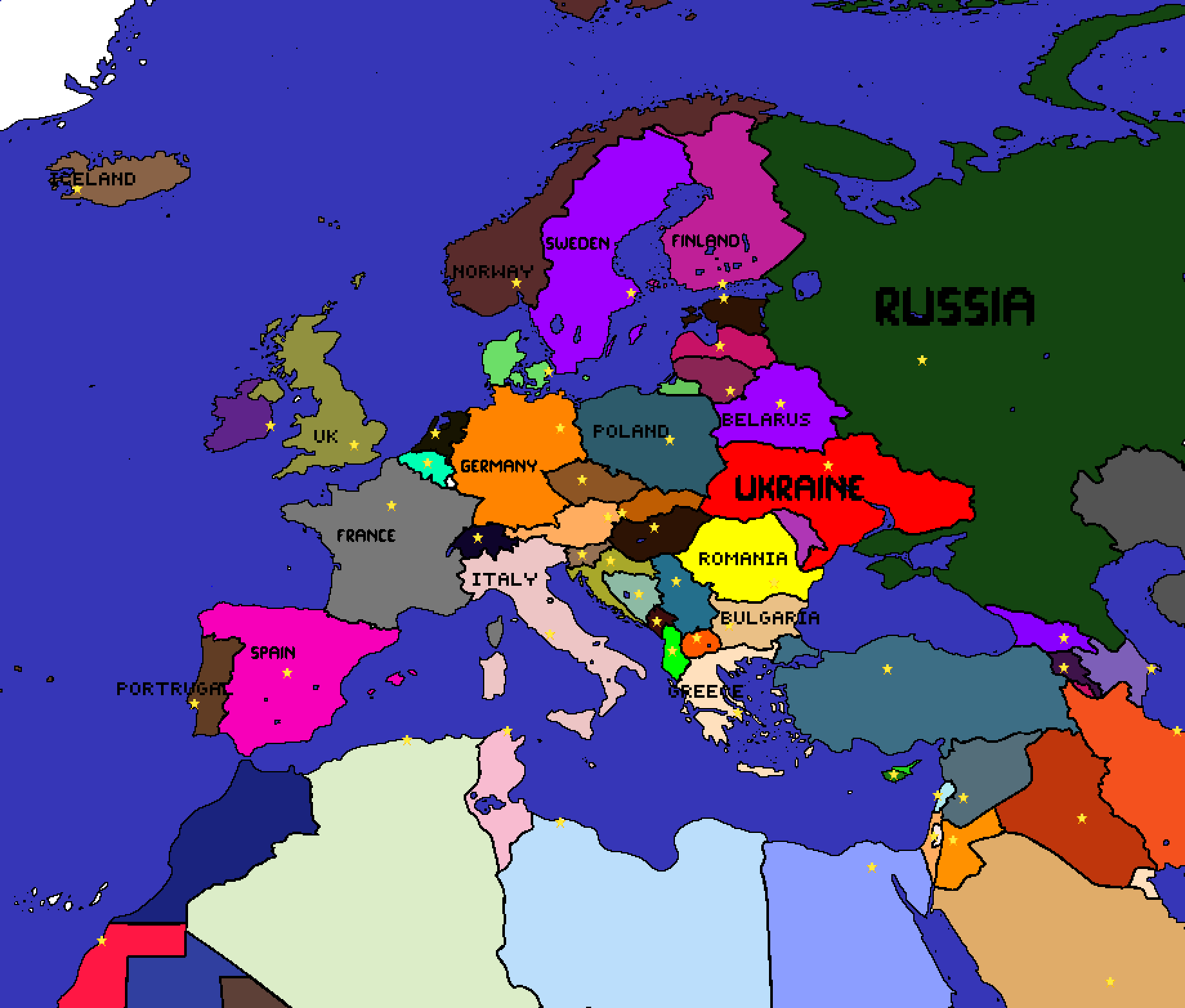 Pixilart - Europe Labeled 🌍 by CreamPixel