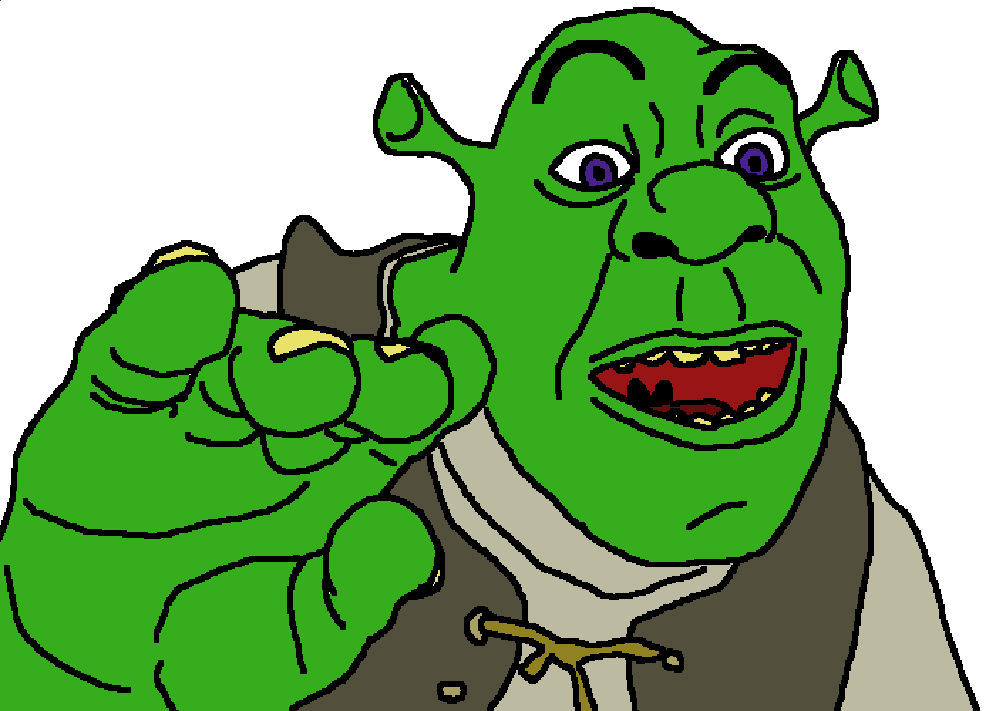 Pixilart - Another Shrek Base lol by Sadness10101