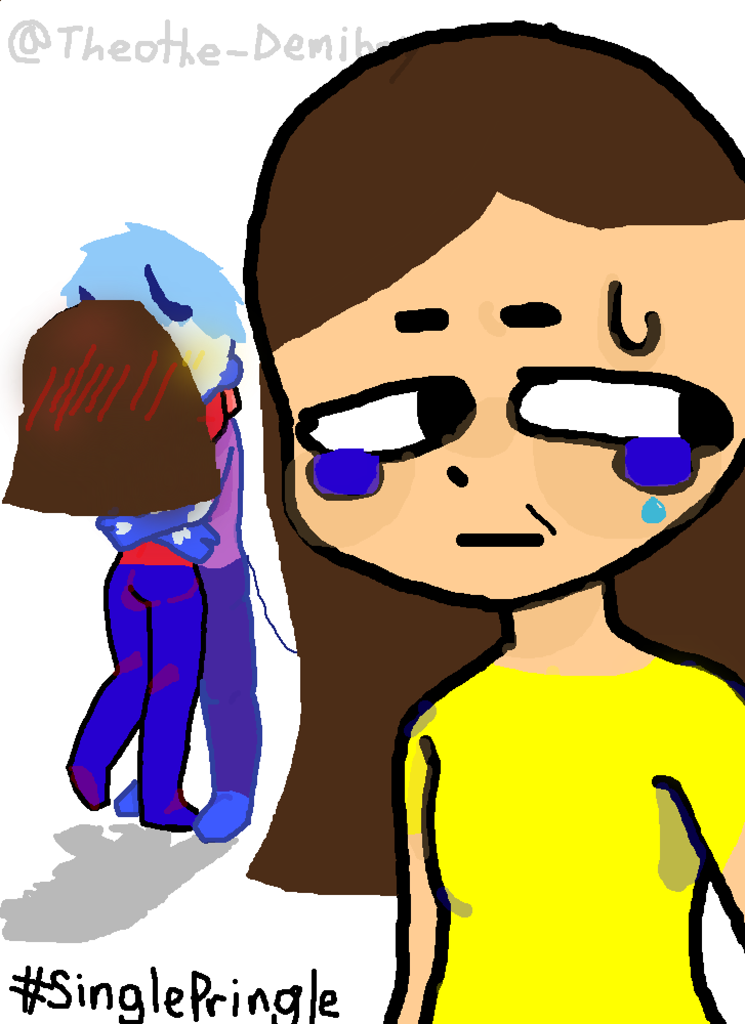 Pixilart - T_T couple sad by DragonFire13724