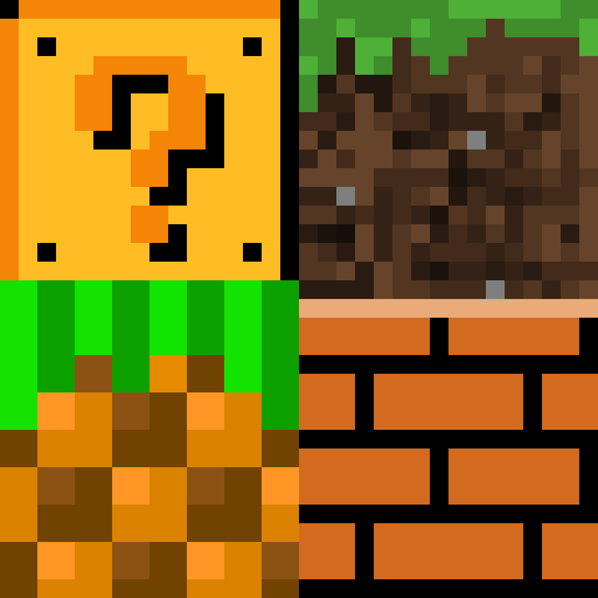 Pixilart - 4 squares by sonic-art-maker