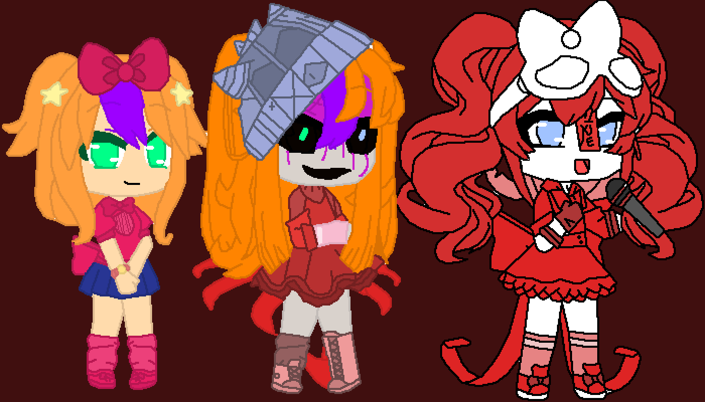 Pixilart - The three different forms of Elizabeth Afton by Snake-lighter