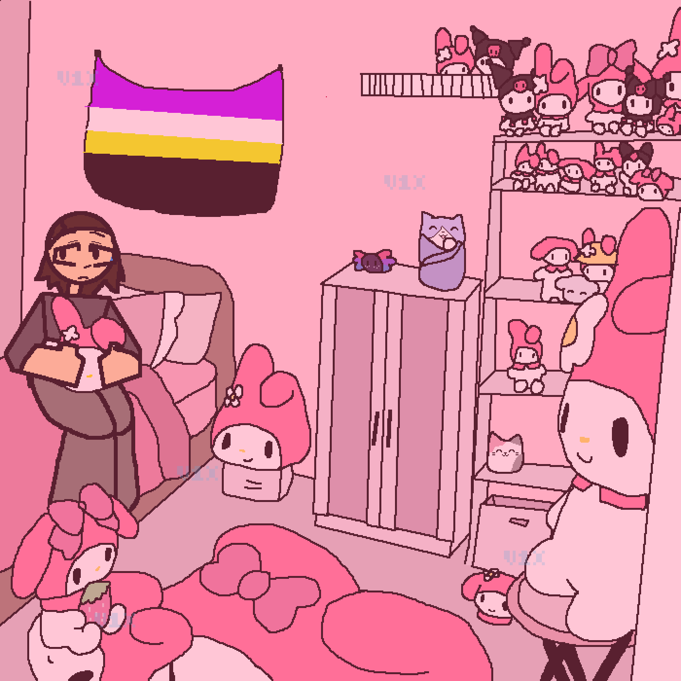 Pixilart - Sanrio base by Povgay