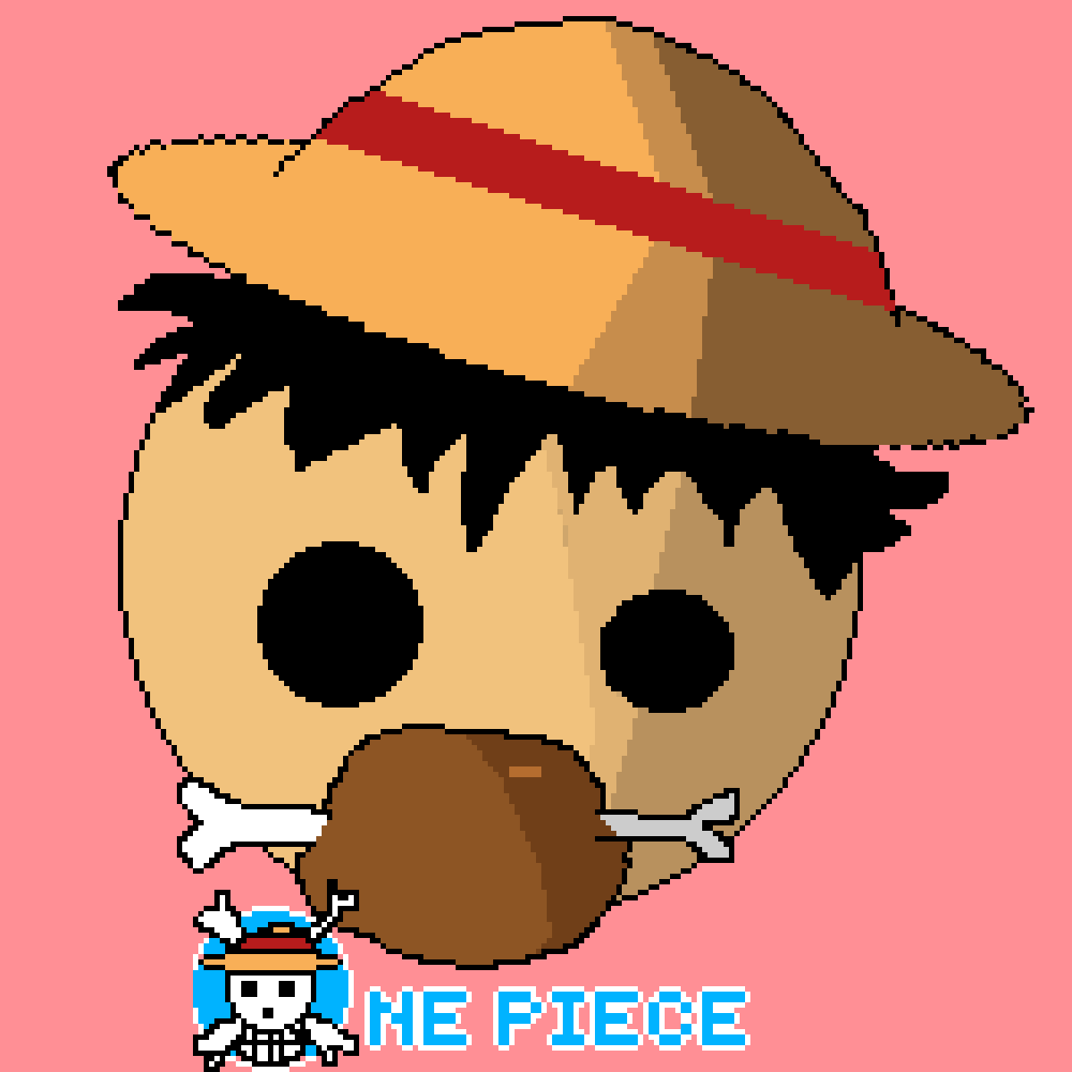 Pixilart - One Piece Luffy by SCP-Frontiers