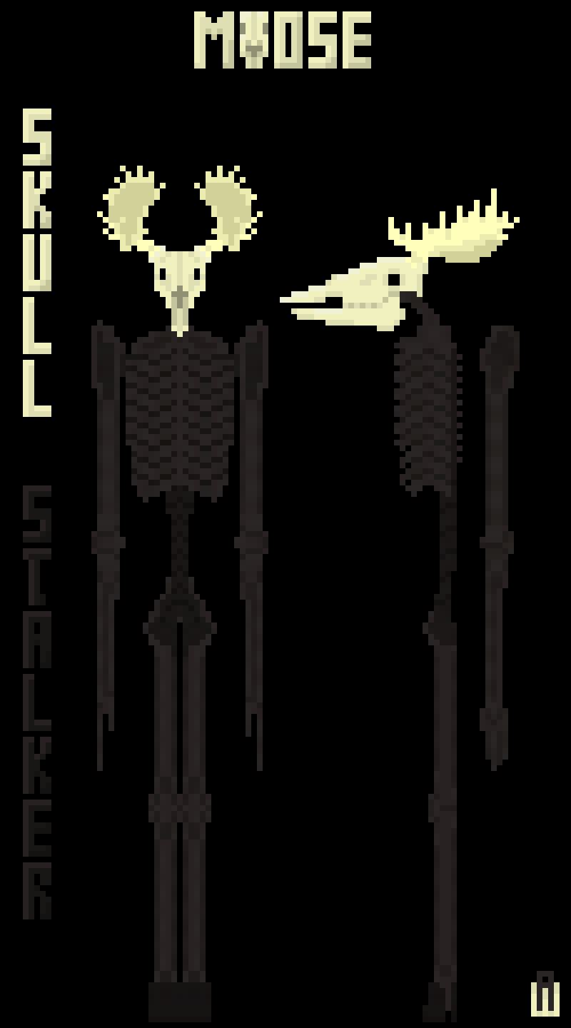 Pixilart - Skull Stalker (Moose) by WispArt