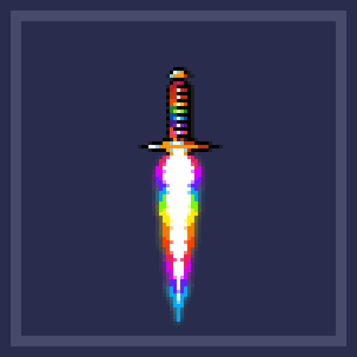 Pixilart - Rainbow Dagger by DJYOURANT