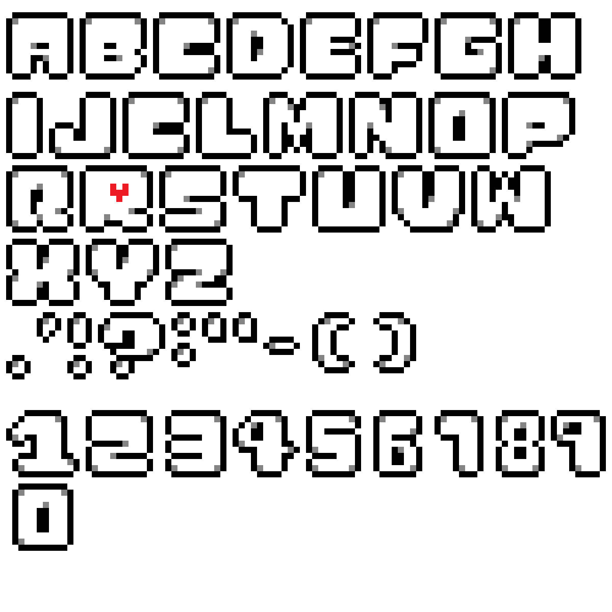 Pixilart - undertale font by BlueboxDude
