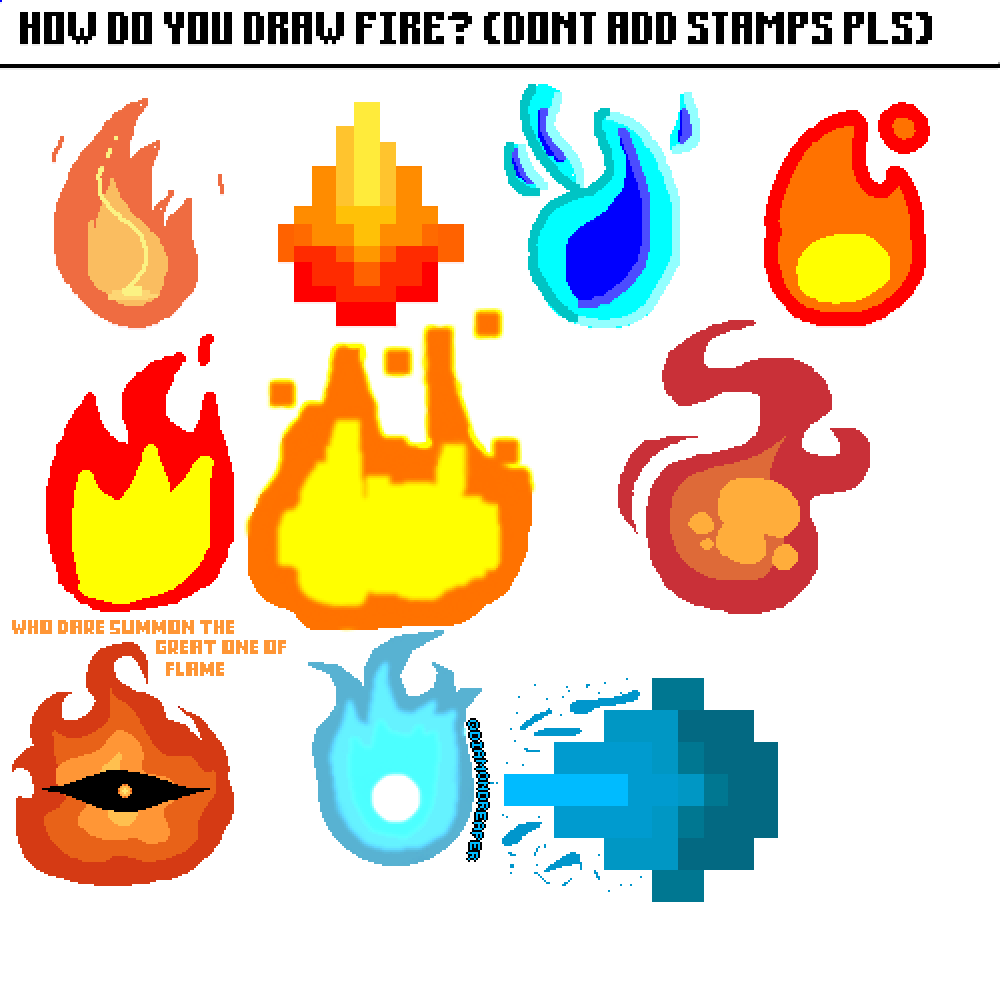Pixilart - How do you draw fire by findmyusername