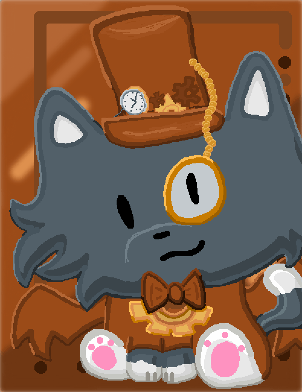 Pixilart - Steampunk Cat by FaelButBack