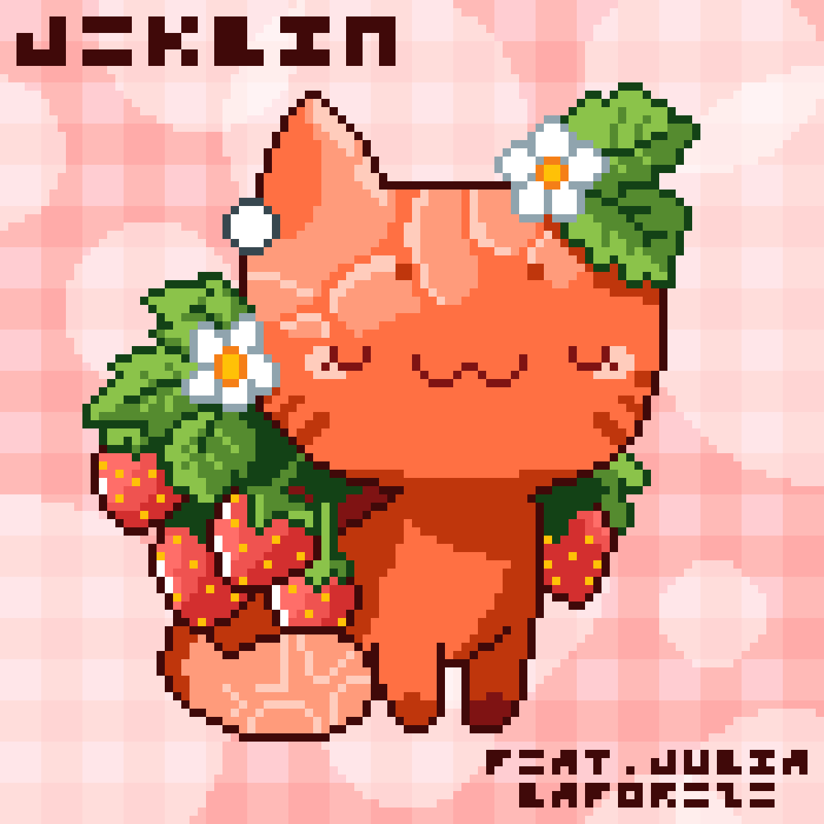 Pixilart - Cute Strawberry Cat by Jeklin