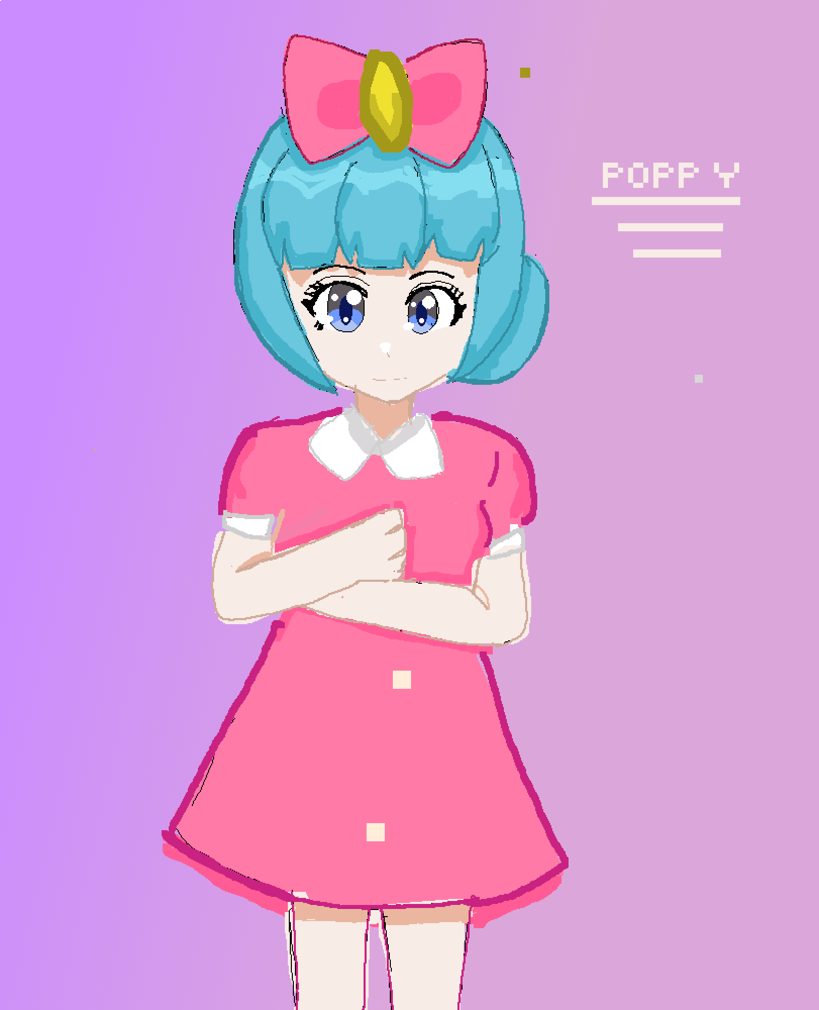 Pixilart - poppy from dandys world as a human by miitopia-queen