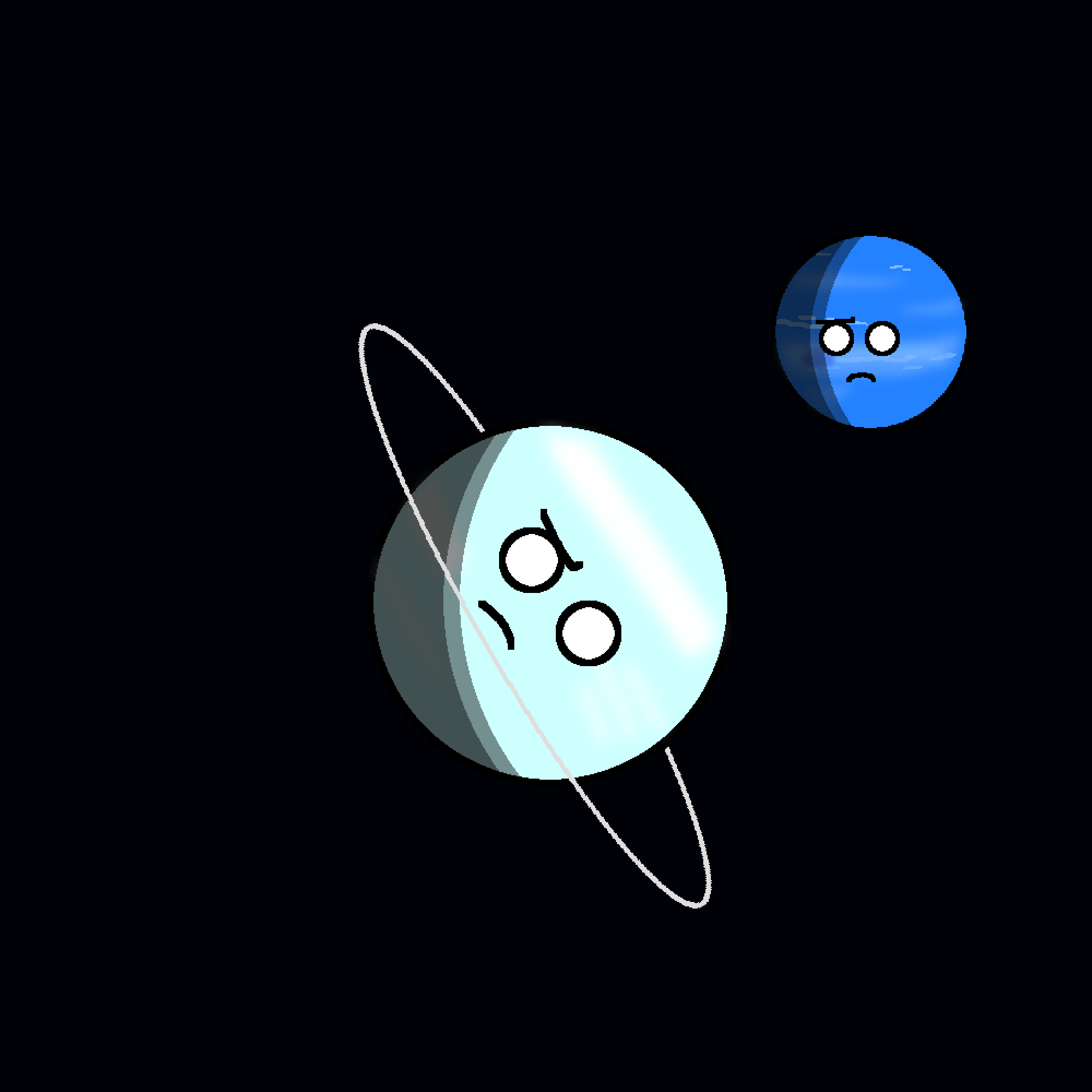 Pixilart - Uranus/Caelus and Neptune by Space-person2