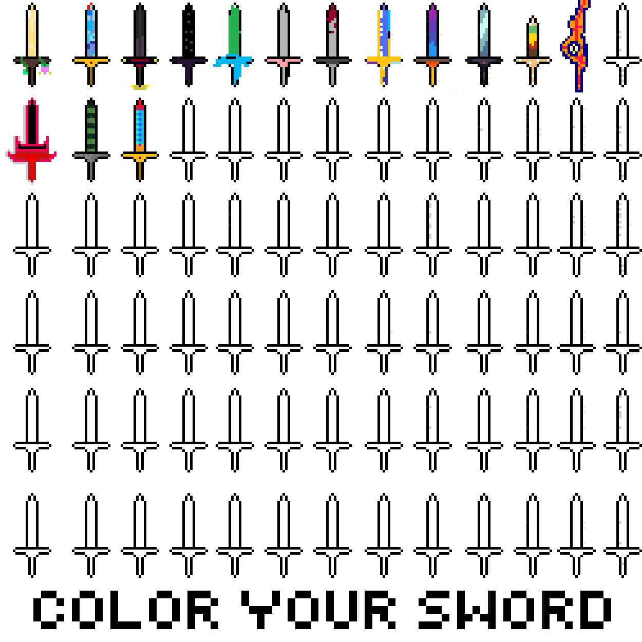 Pixilart - COLOR YOUR SWORD by MackieCheez133