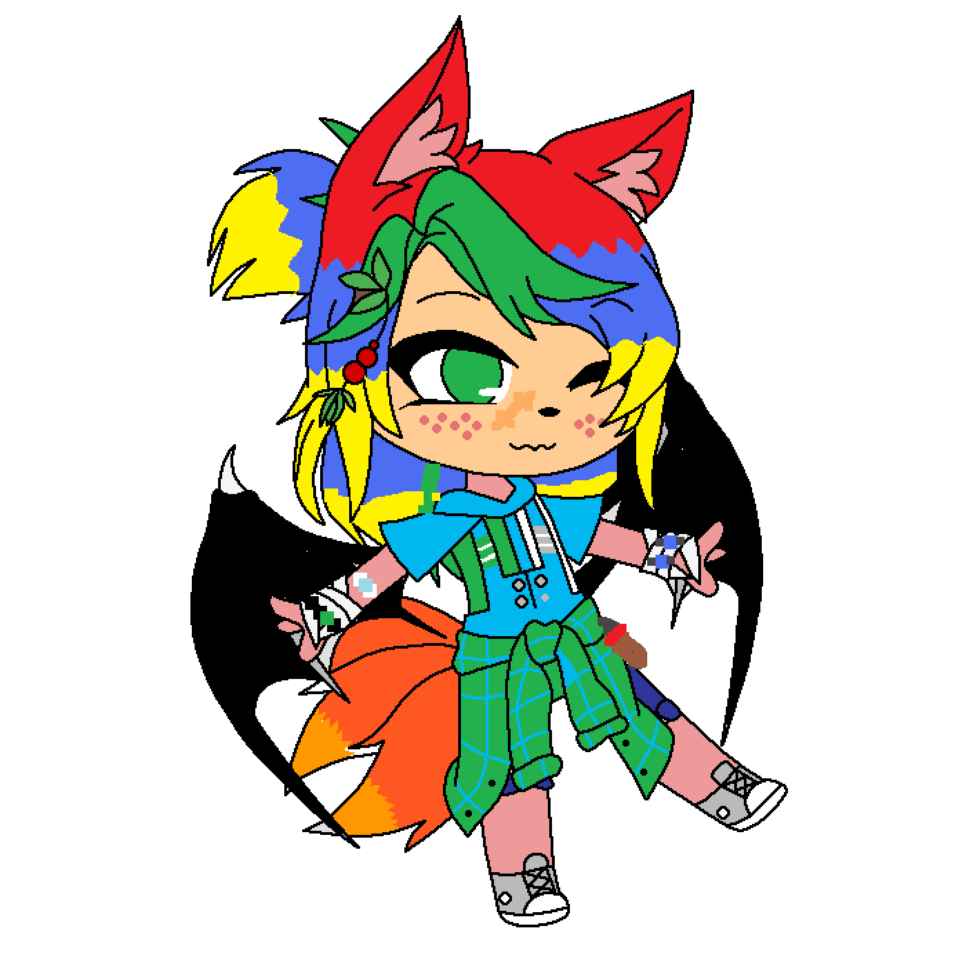 Pixilart - Cute Gacha Fox Base by animeweeb-lolya