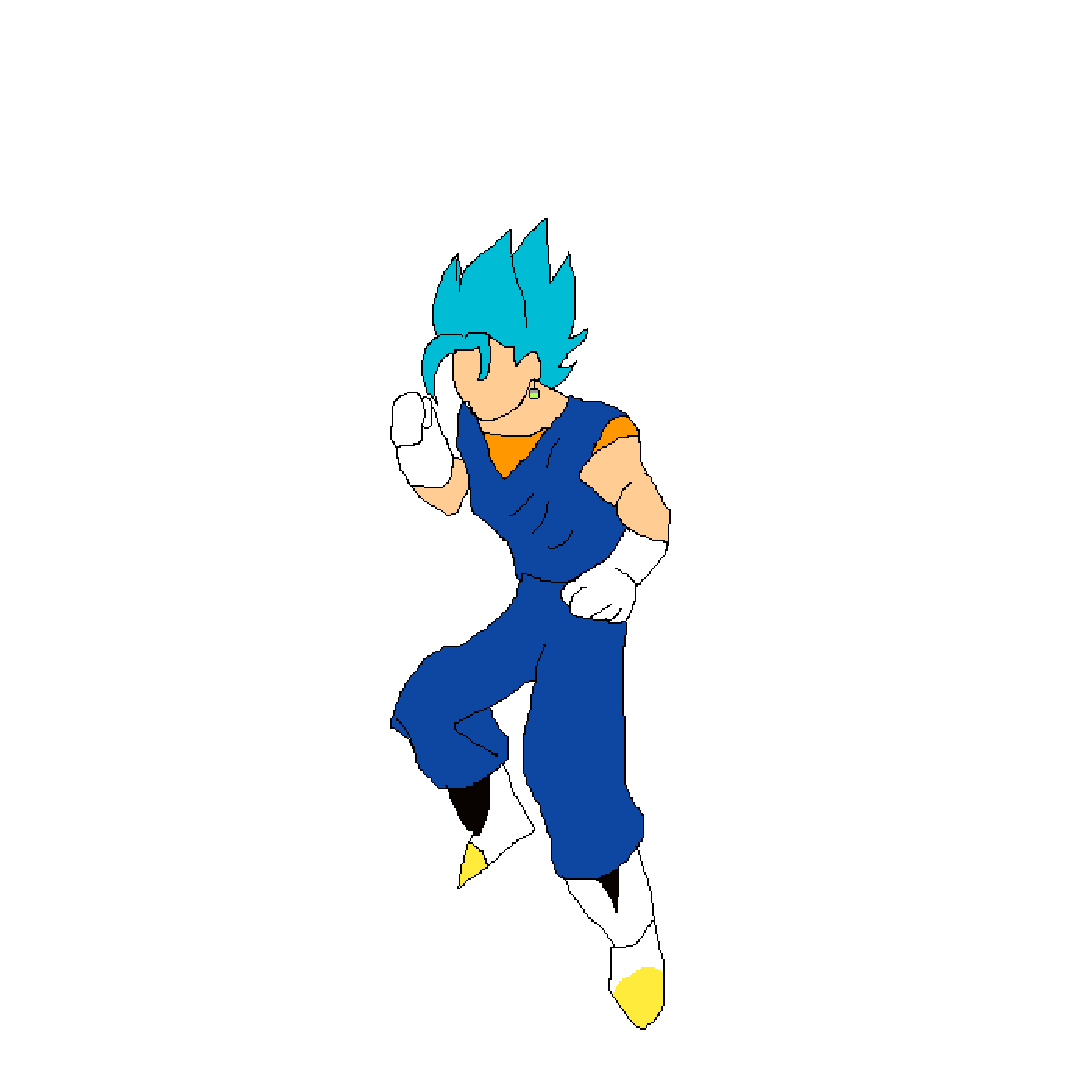 Pixilart - Super Sayian Blue Vegito by bloodyhedgehog