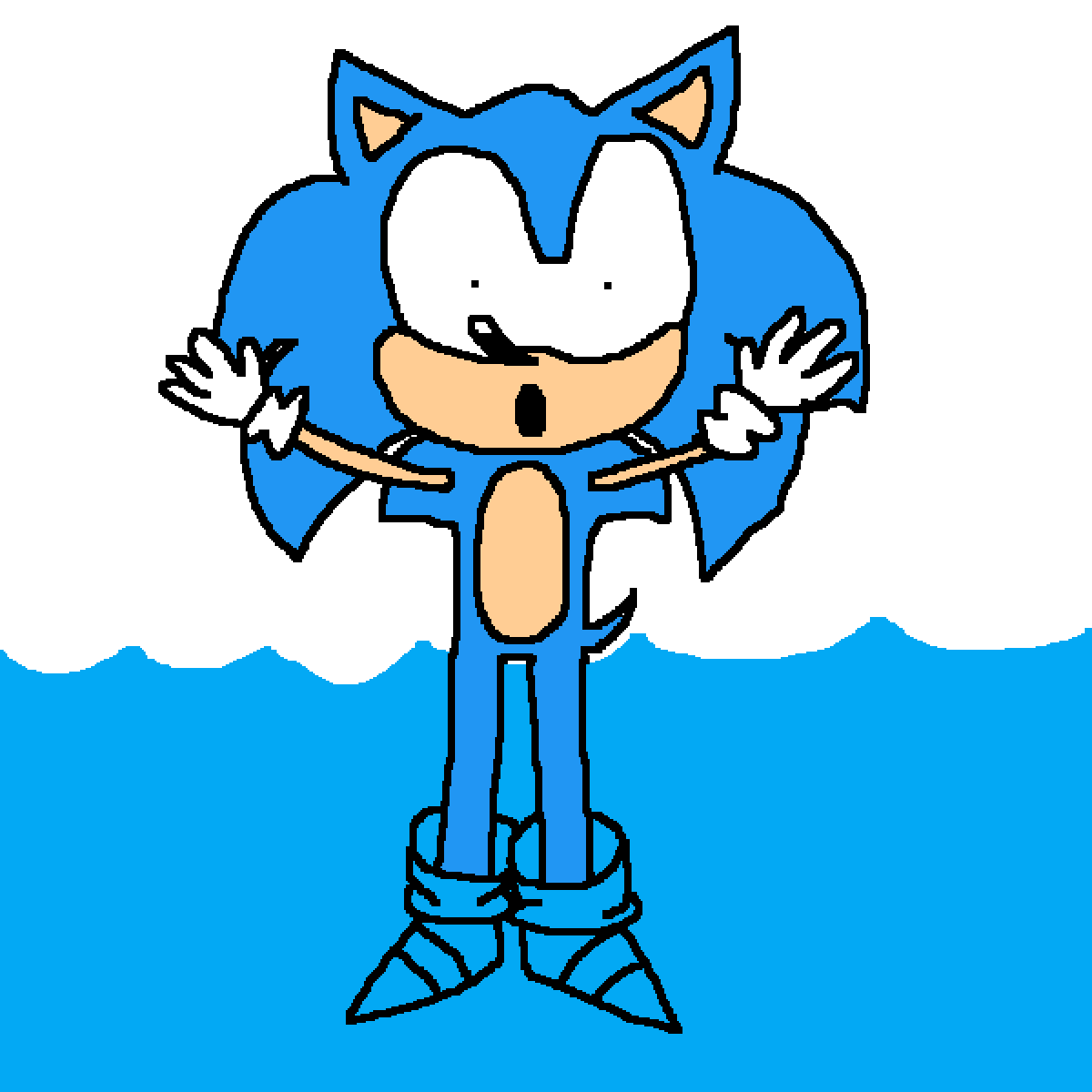 Pixilart - sonic drowns by sonix4ever
