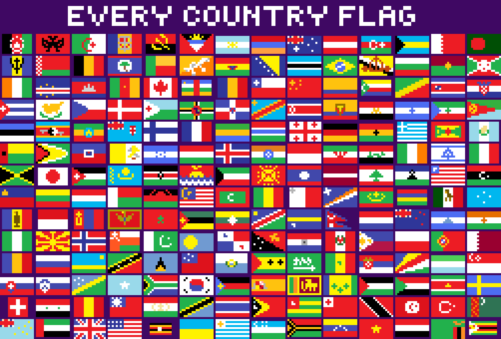 Pixilart - Every Country Flag of the world. by SweetPotatoArt