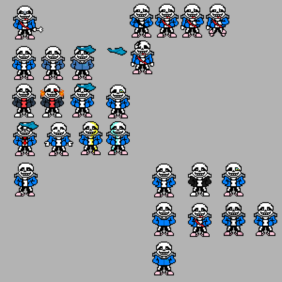 Pixilart - sans overworld sprites by Staticstellar