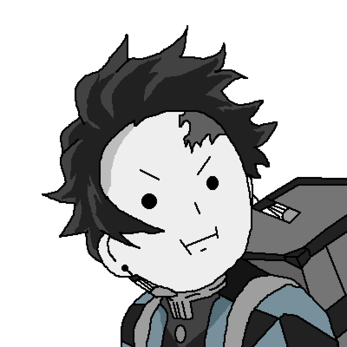 Pixilart - Tanjiro Kamado Base by Alfredo-Albedo