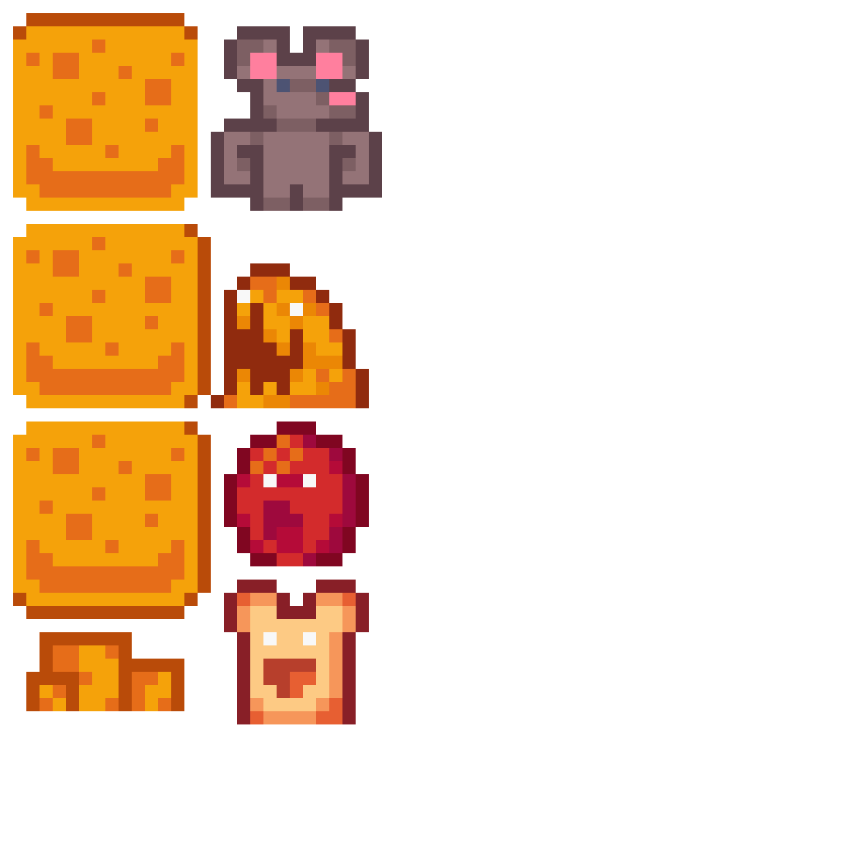 Pixilart - Cheese Sprite Sheet by Ferglee