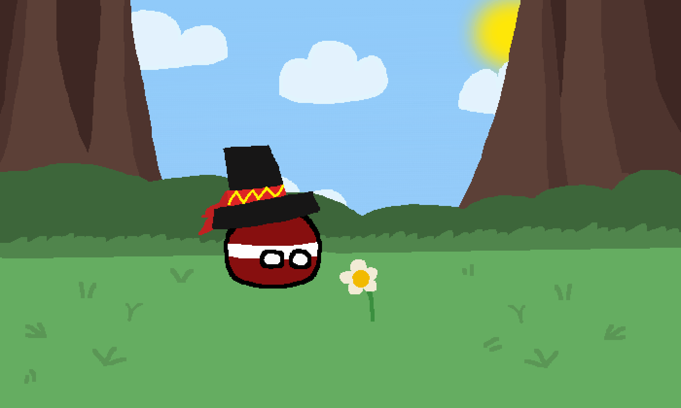 Pixilart - Latvia and a Dumb Dancing Daisy by Pyrobyte