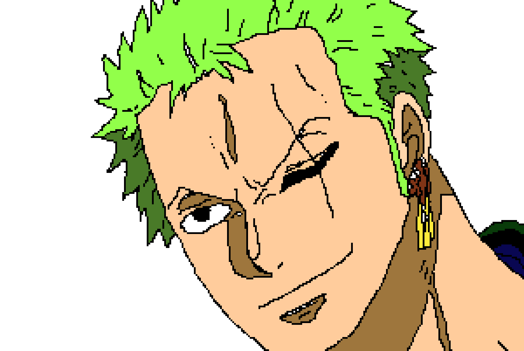 Pixilart - Roronoa Zoro full color by beefburger333