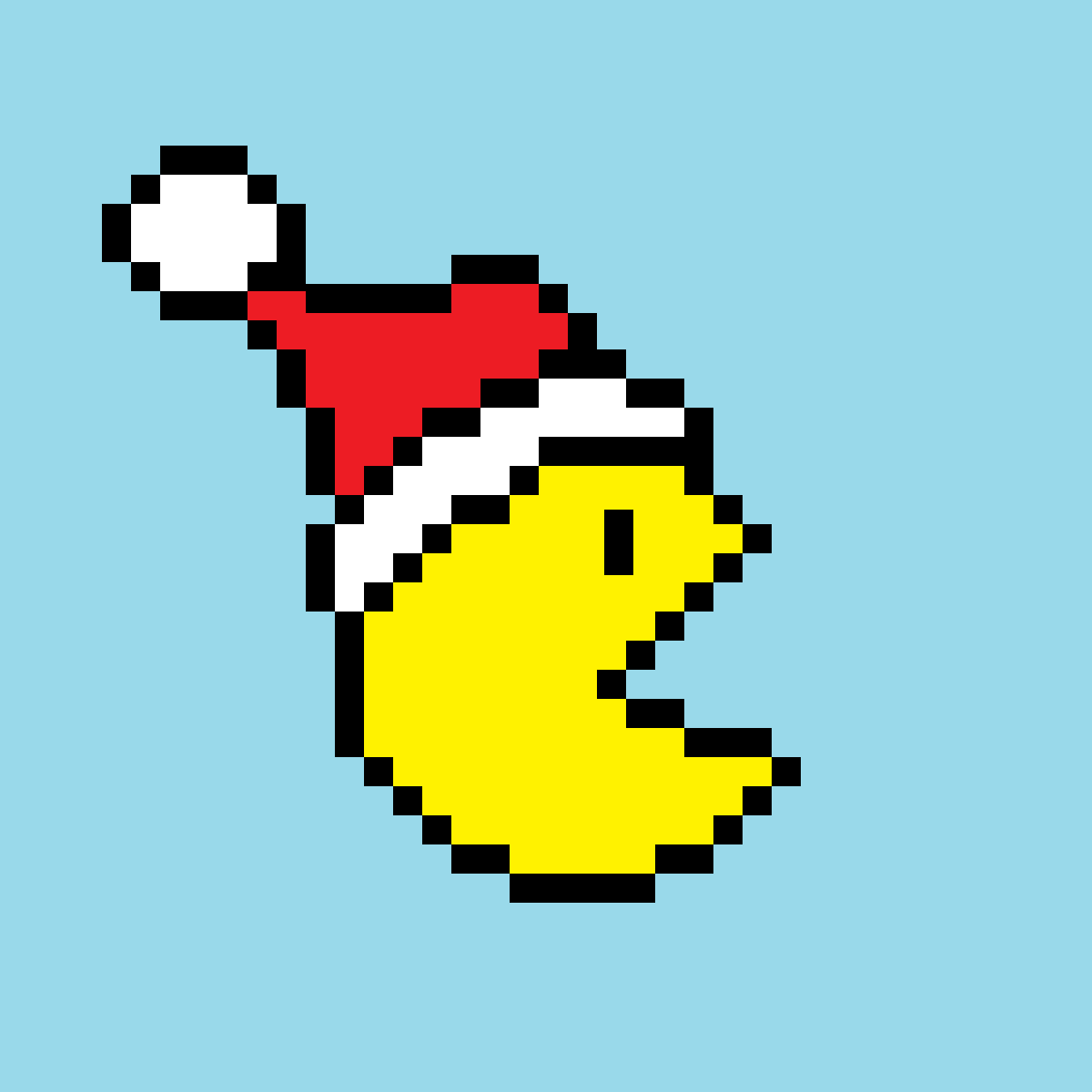 Pixilart - Pac-Man Santa by stard3wart1st