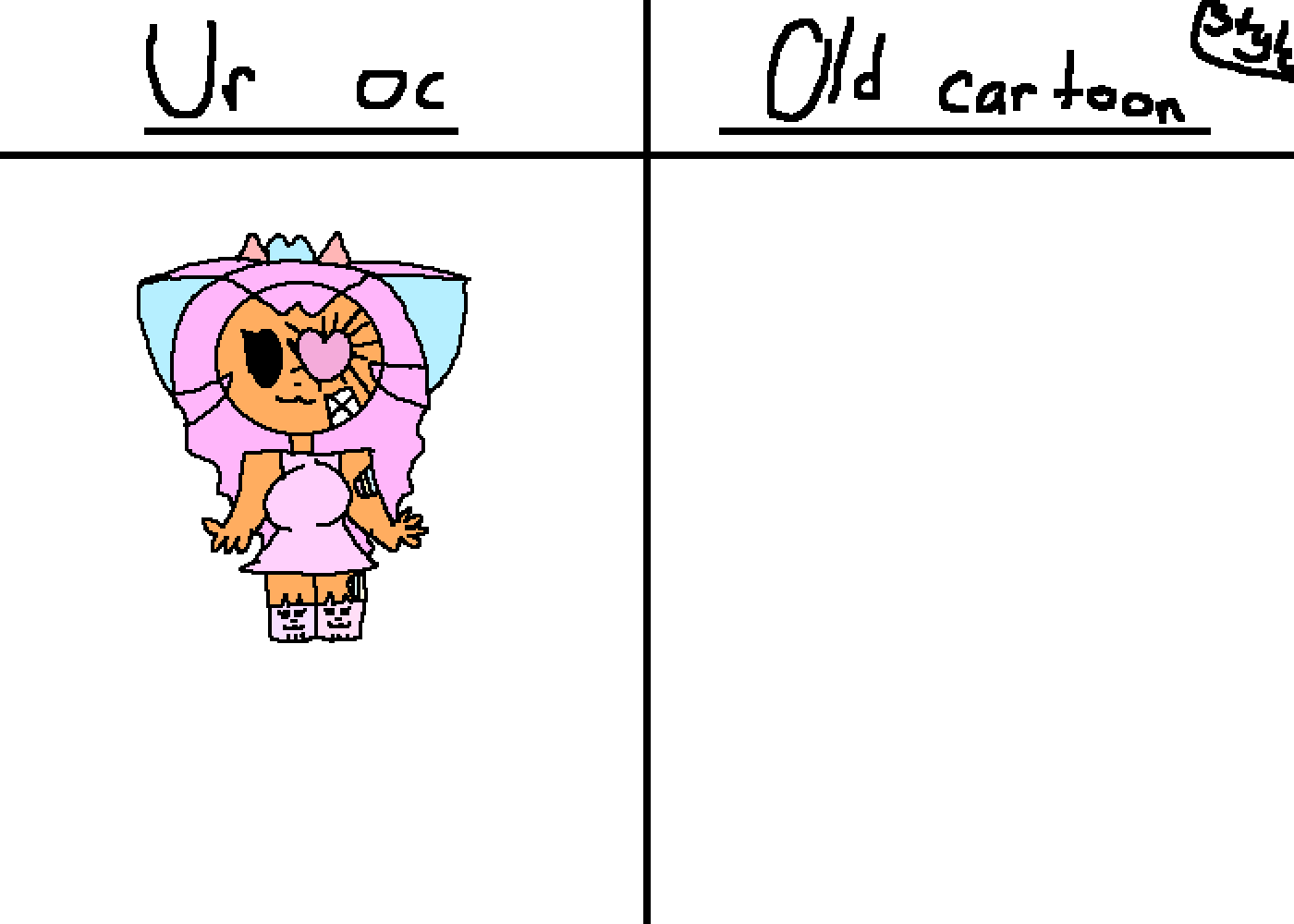 Pixilart - old toon style base by Kiki-Cutie