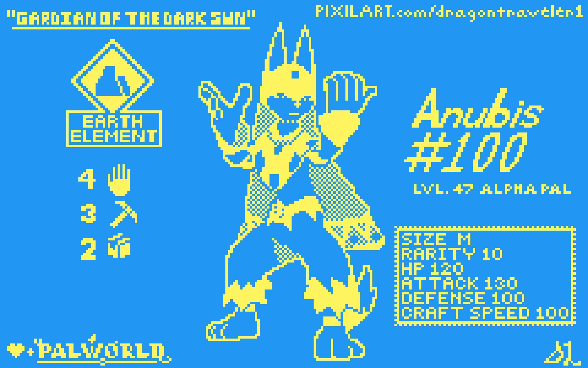Pixilart - Anubis Palworld by CeazarPixel