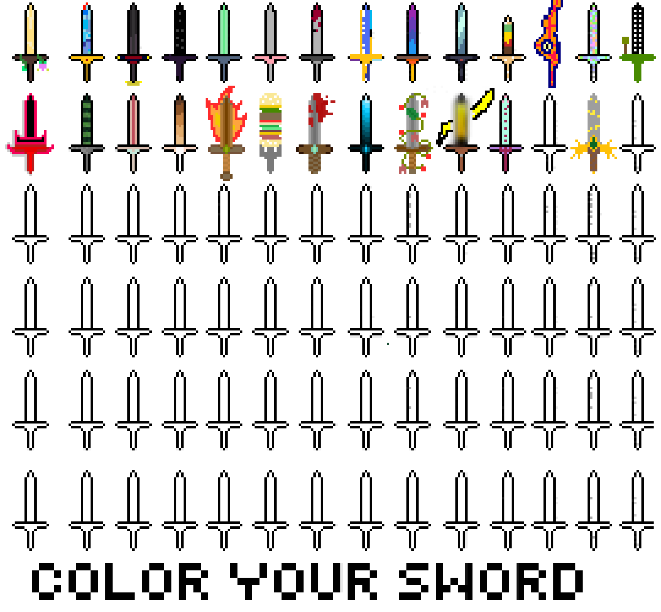 Pixilart - COLOR YOUR SWORD by The-Donut-Lord