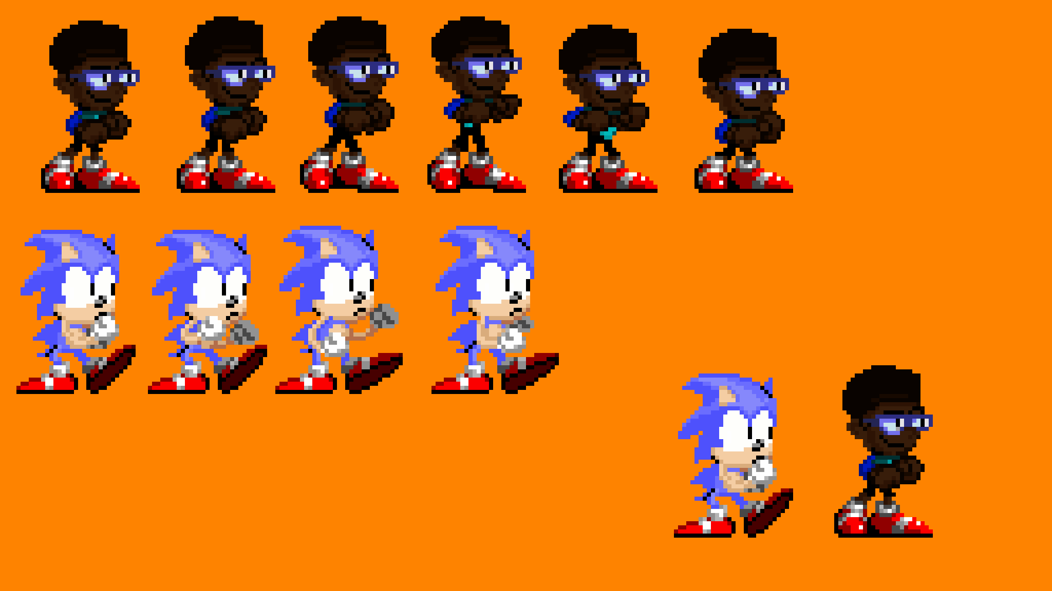 Pixilart Jmear And Loud Sonic Fight Idle By Jmear Collins96 
