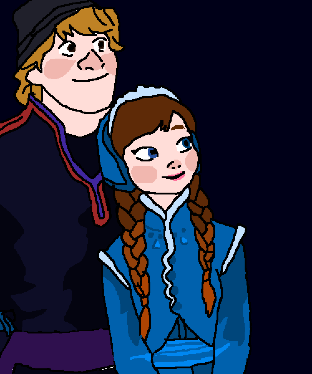 Pixilart - Kristoff and anna by AnimeEmo