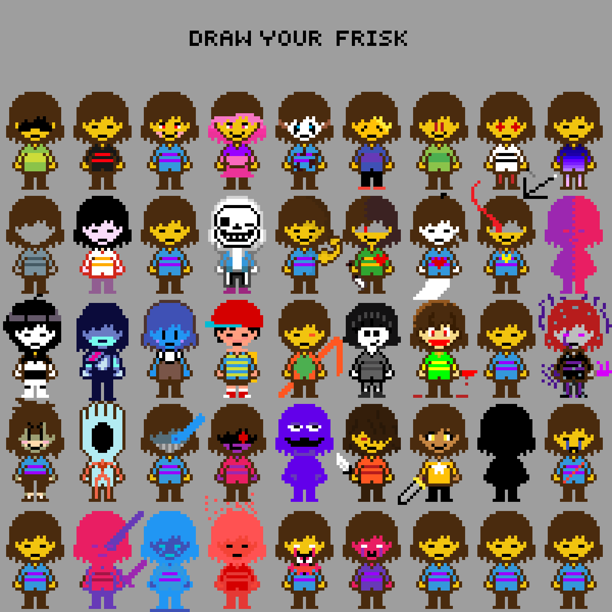 Pixilart - MAKE YOUR OWN FRISK! by lire