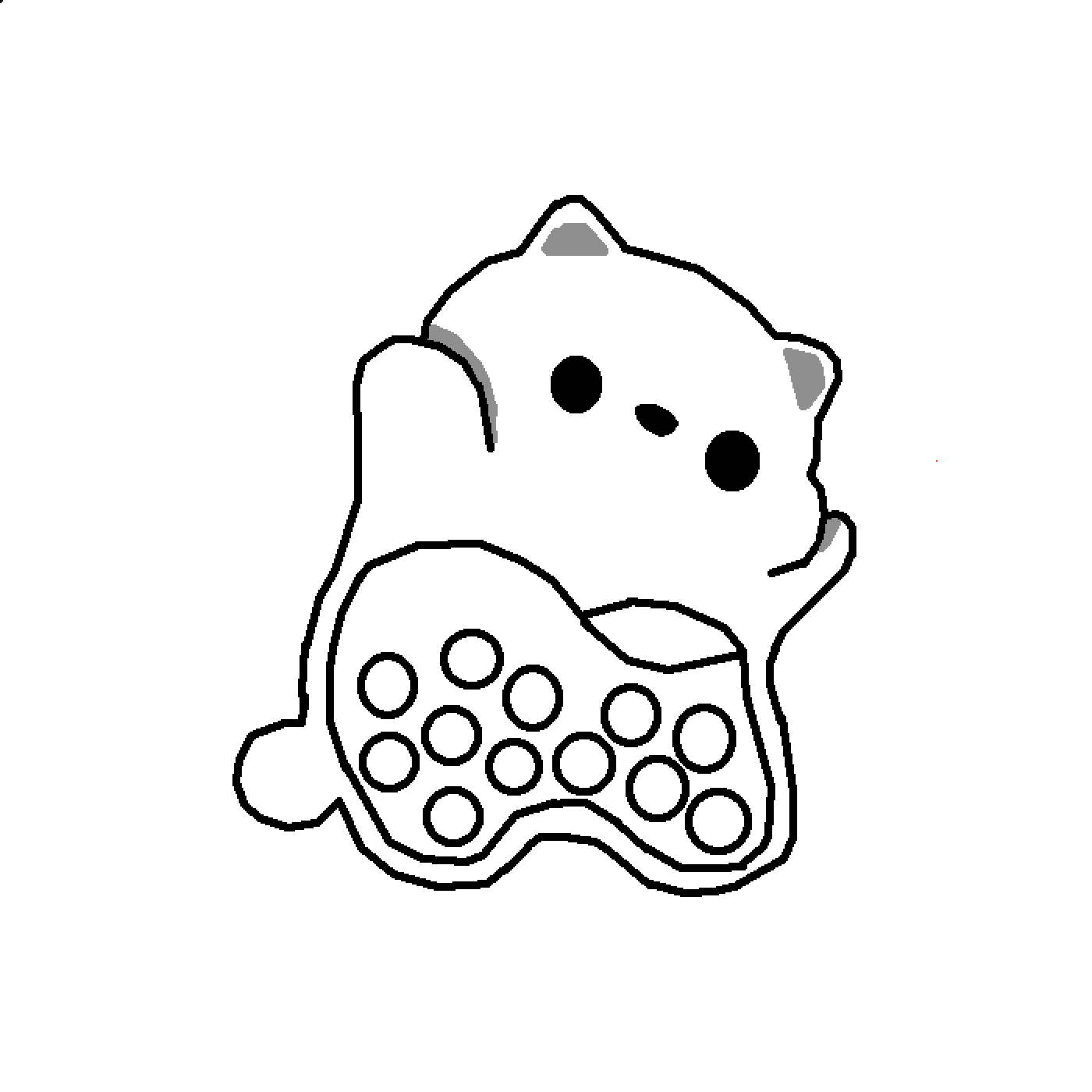 Pixilart - boba bear base by luciixq