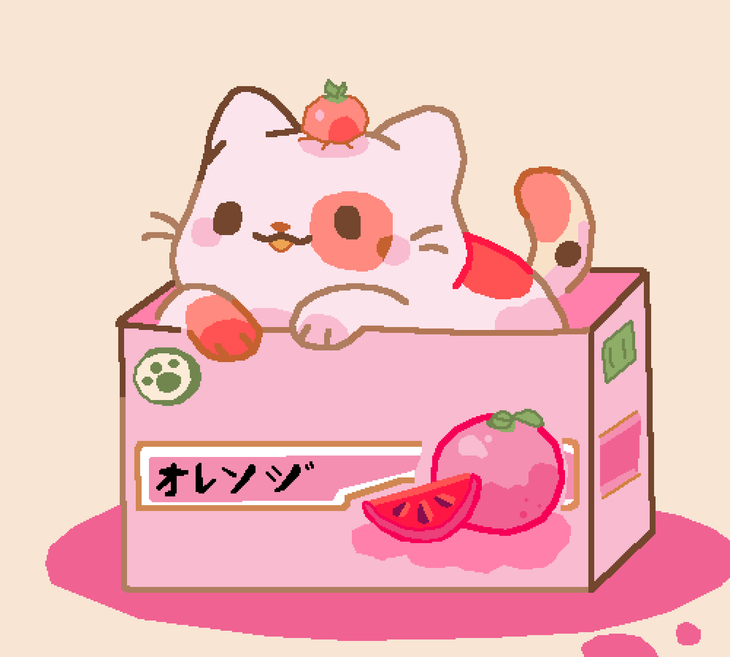 Pixilart - Peach Kitty by AliceArtist