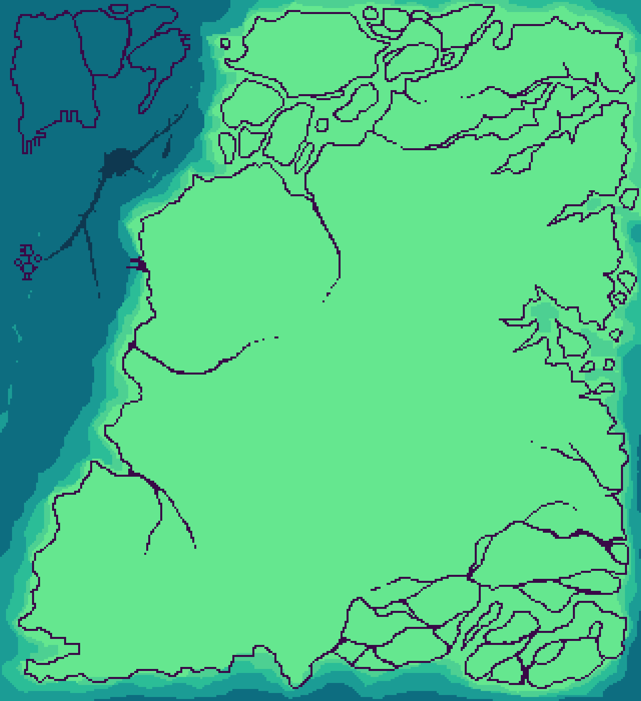 Pixilart - map( sea depth level ) by D-Night221